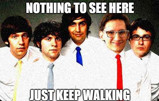 Nothing to see here, just a band, keep walking | Scrolller