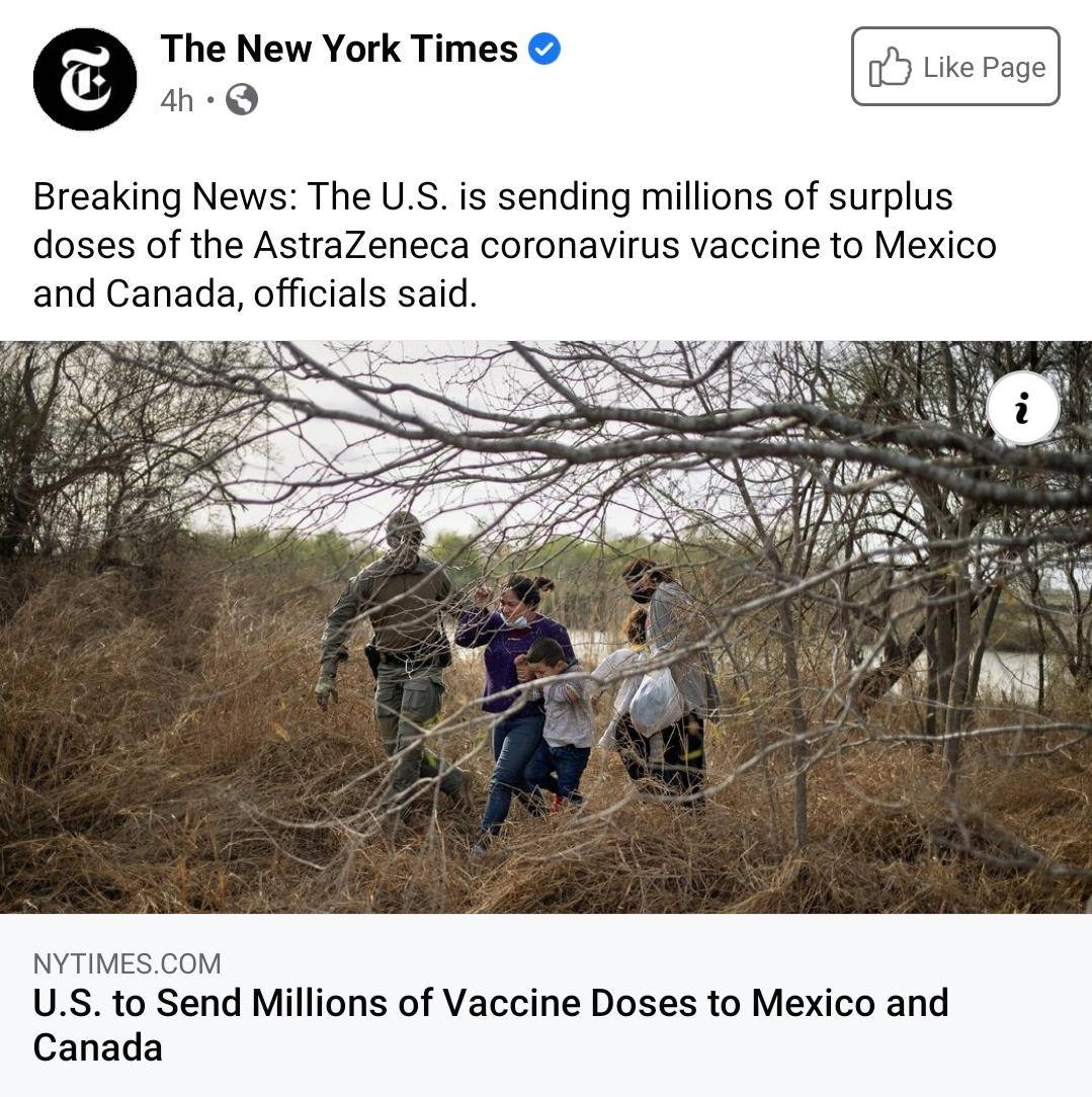 NYT posting an article about helping Mexico and using a picture of immigrants crossing the ...