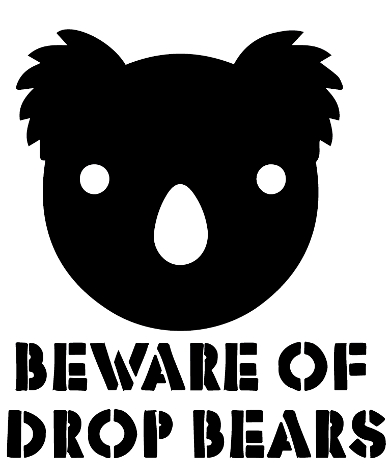 [o] "beware of drop bears" - Koala, Australia, Warning | Scrolller