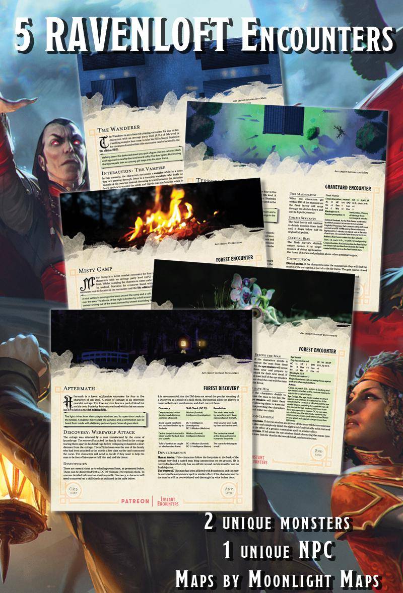 [OC] 5 FREE Ravenloft Encounters | Grab them before you venture into the domains of Dread ...