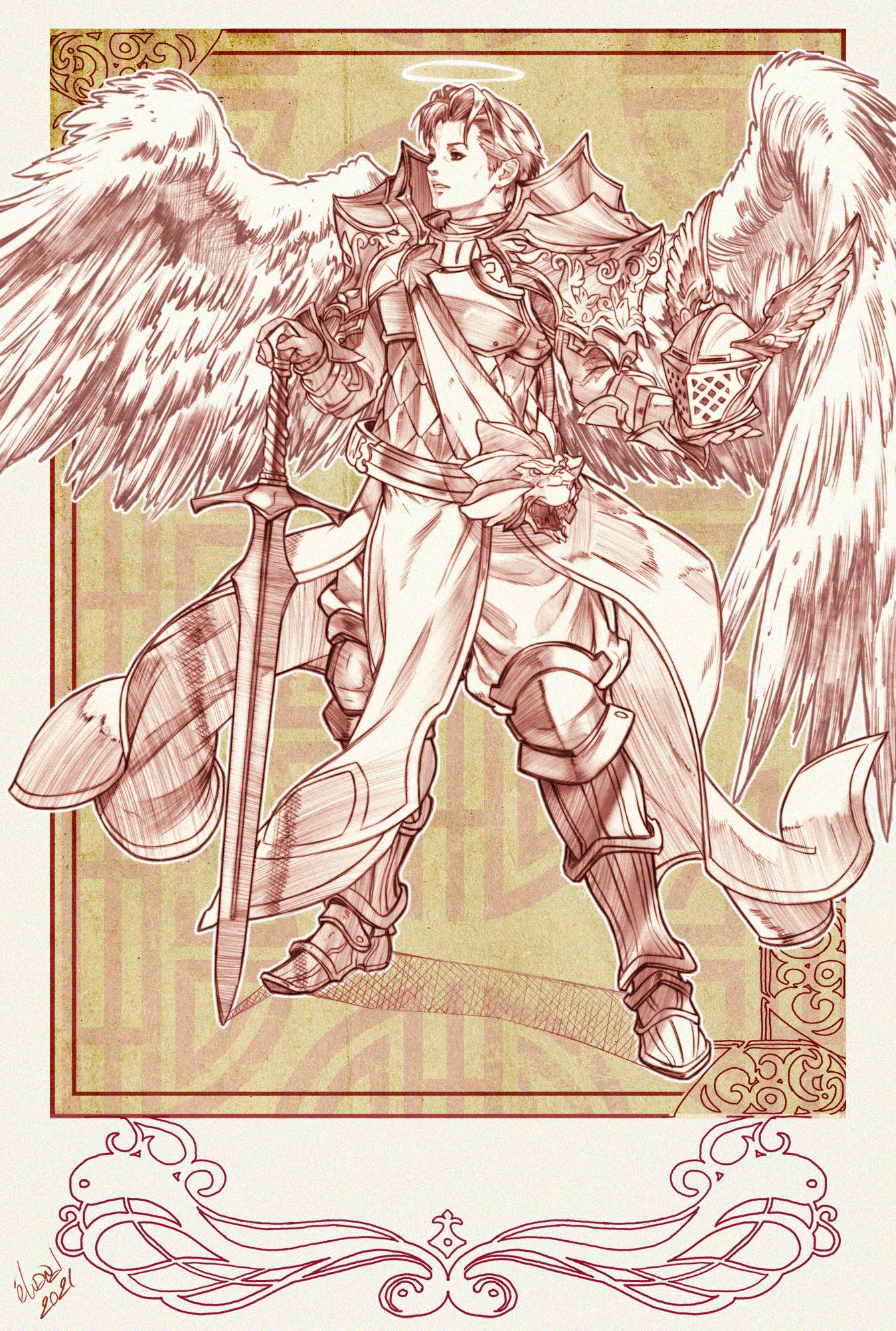 [OC] Angelo Cleric (inking only) by Me | Scrolller