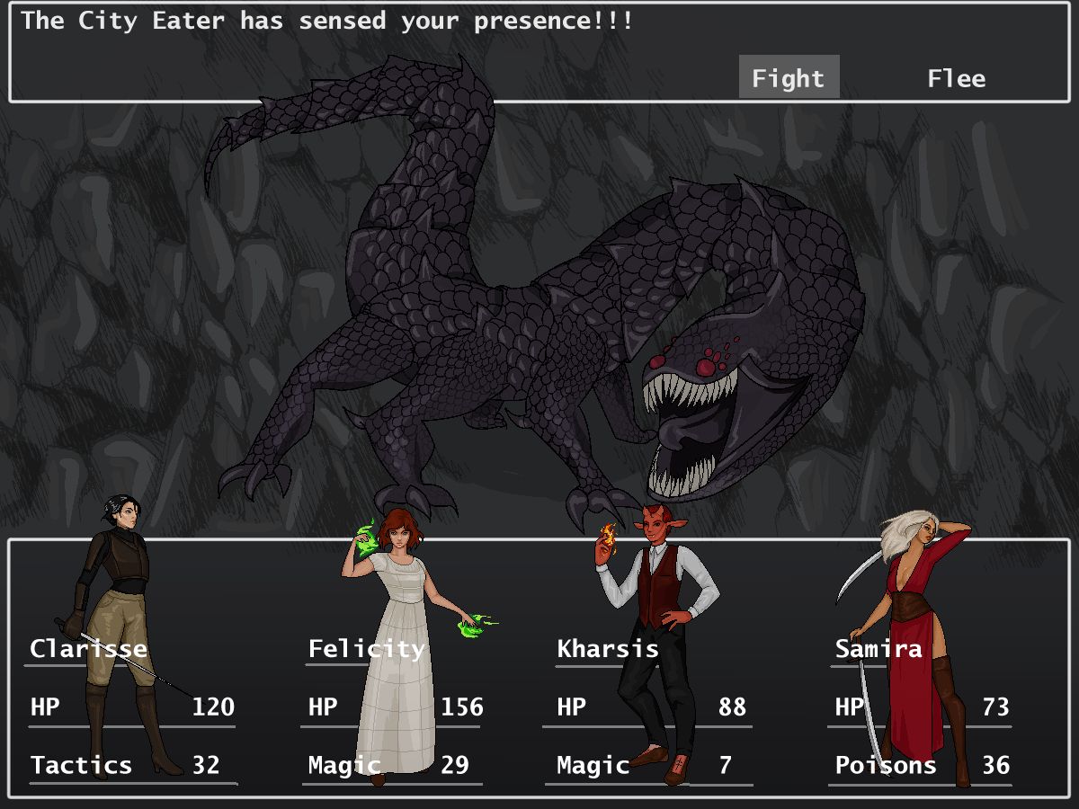 [OC][ART] A throwback-RPG style encounter drawing for a big monster fight | Scrolller