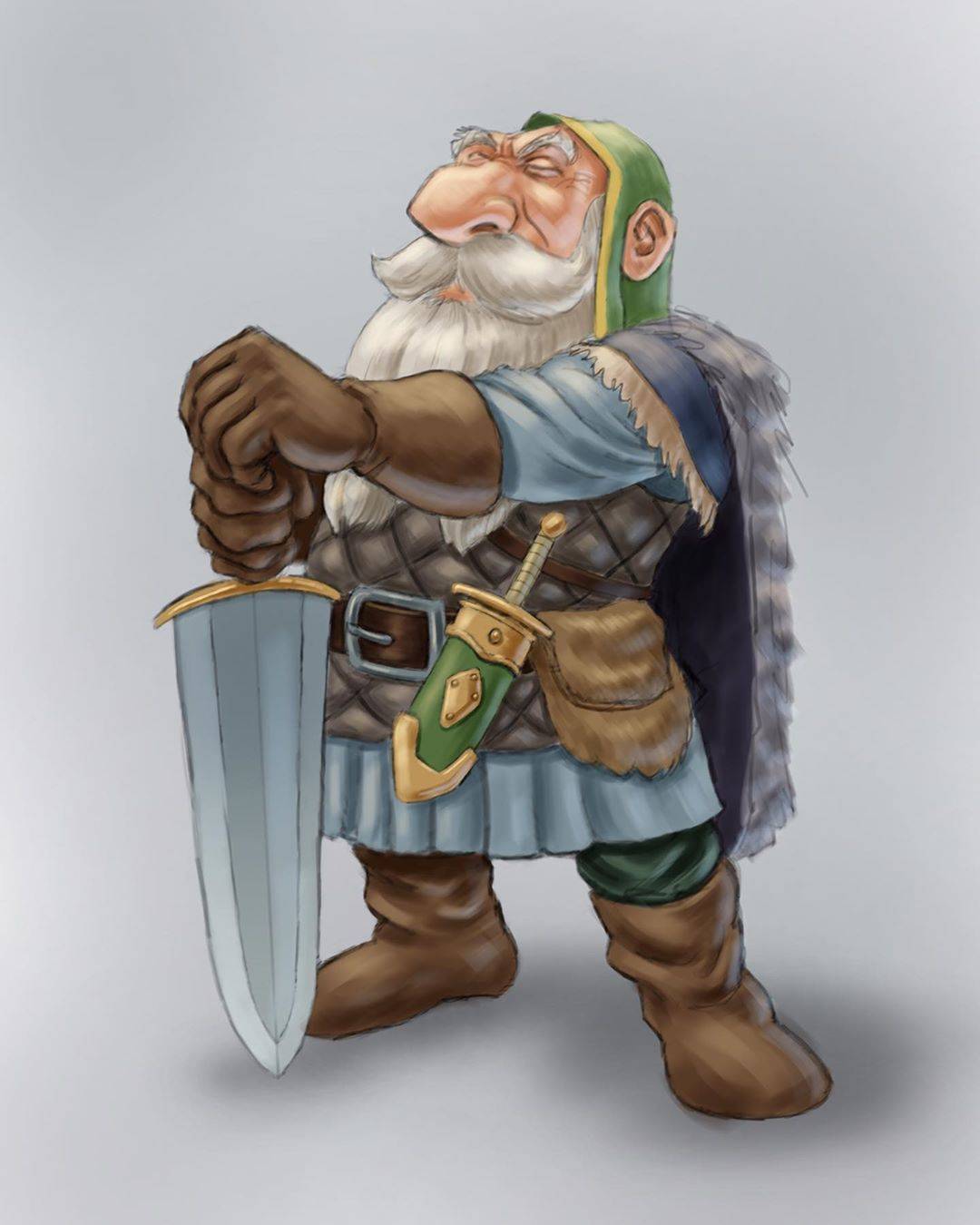 [OC] [Art] Dwarf Warrior Character Design | Scrolller