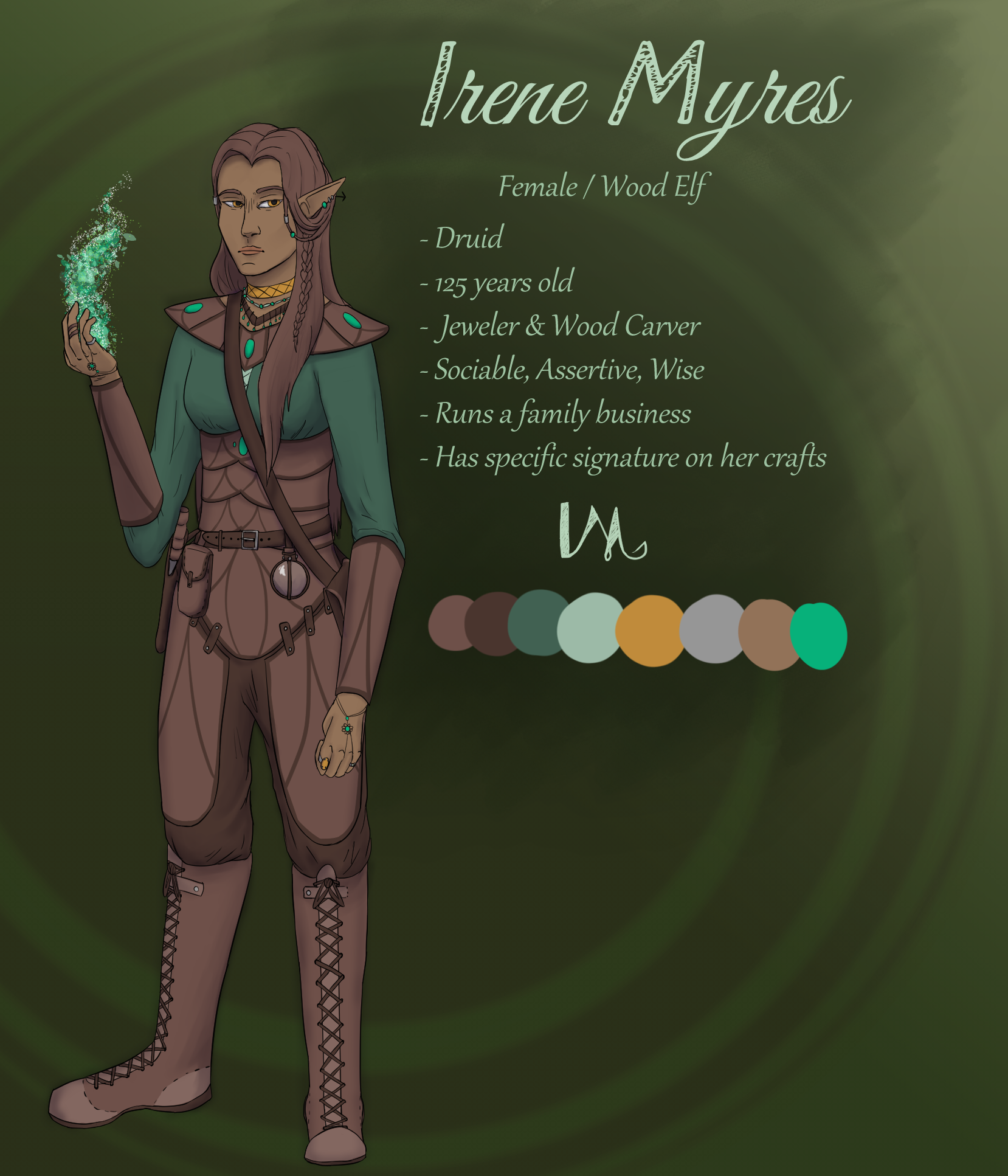 [OC] [ART] Irene Myres, Wood elf druid | Scrolller