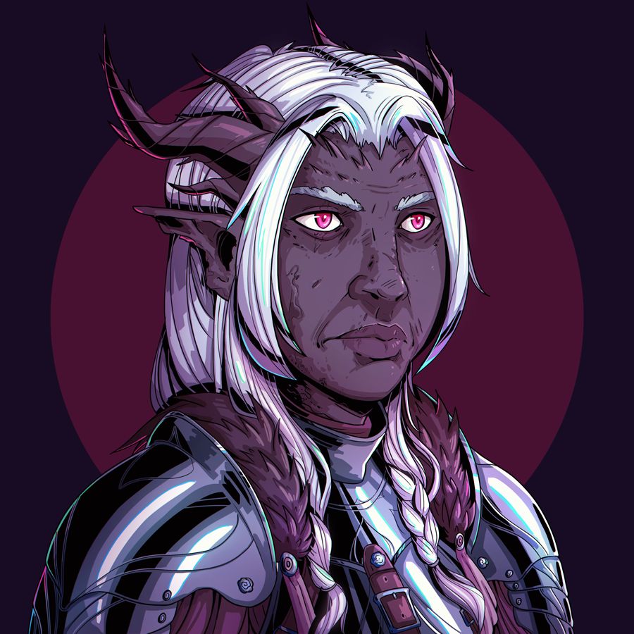 [OC] Xyvra Demithrae, a drow inquisitor (paladin / oath of the crown) | Scrolller