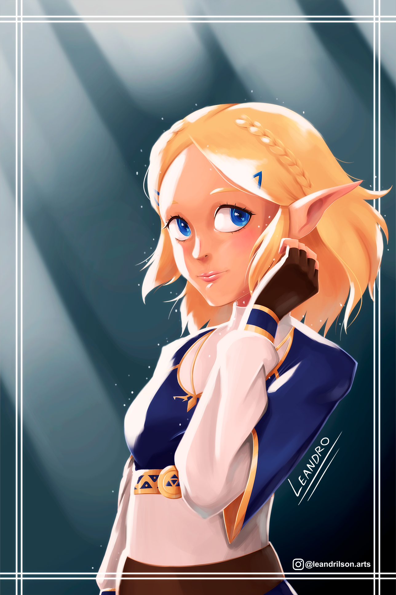 [OC] [BotW2] Did a painting of short haired Zelda :) | Scrolller