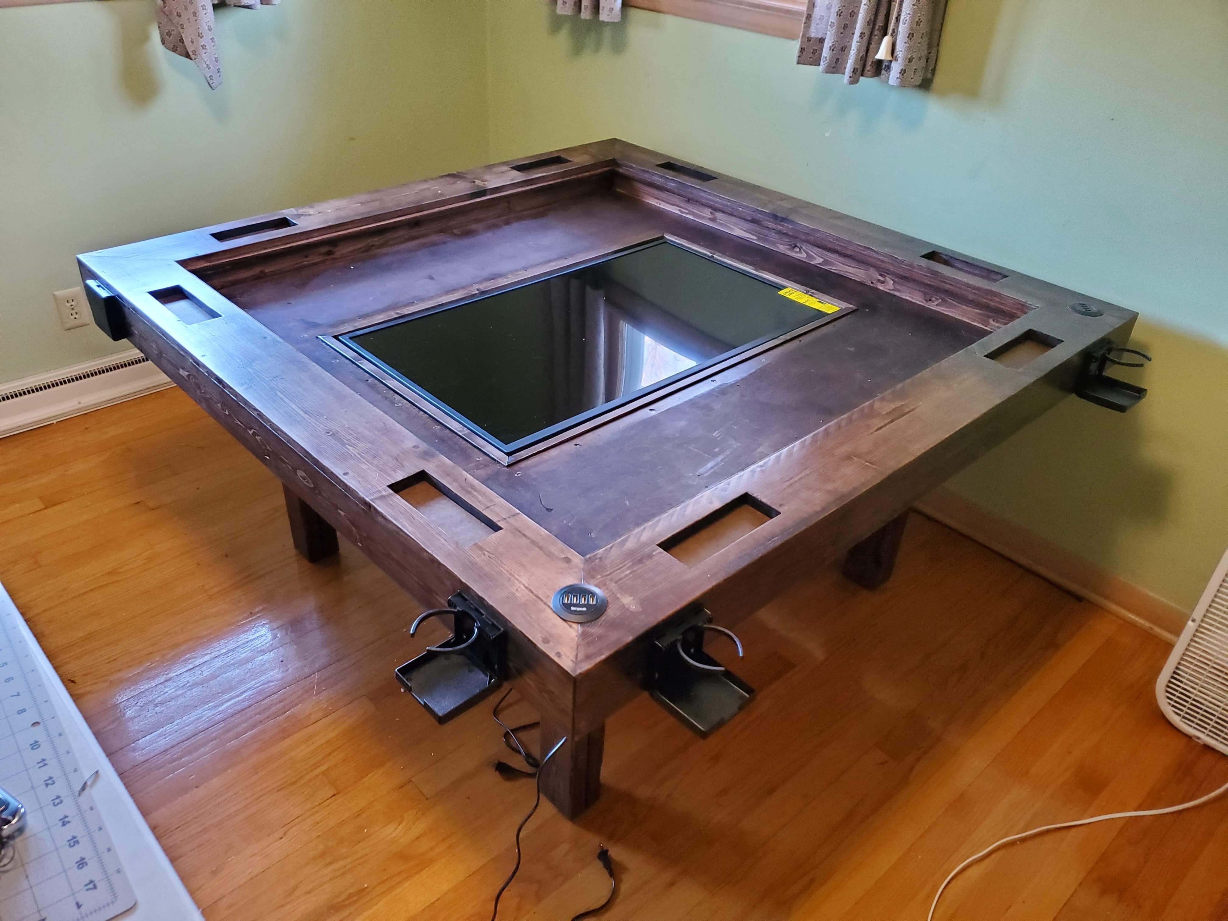 [OC] Custom Tabletop with charging and bottle openers! Just finished last week. | Scrolller