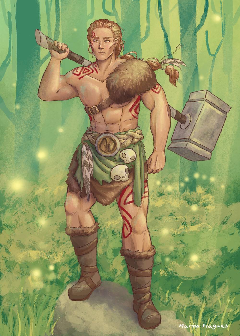 [OC] Druid Barbarian art | Scrolller
