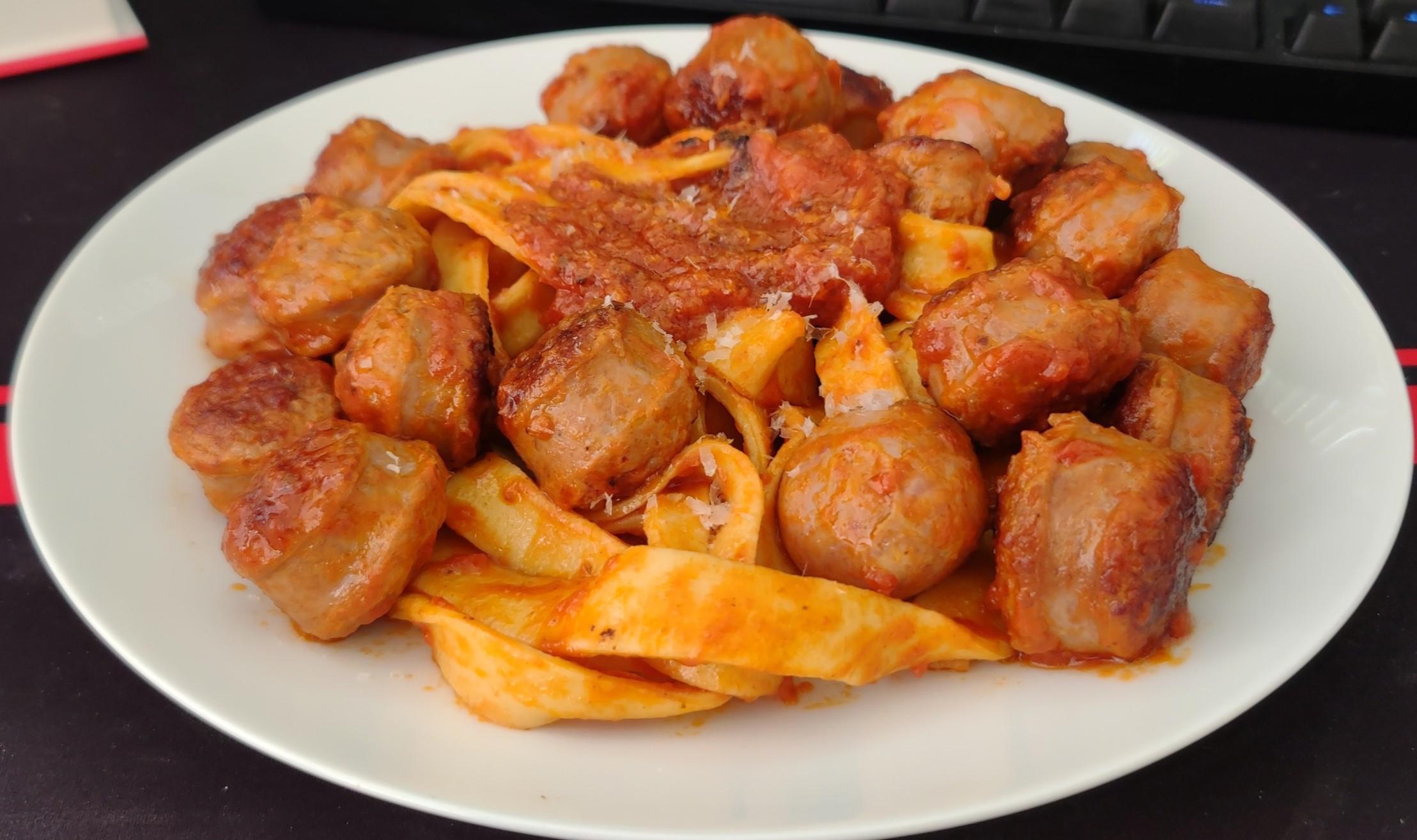 [OC] First time making pasta from scratch, with Italian sausage | Scrolller