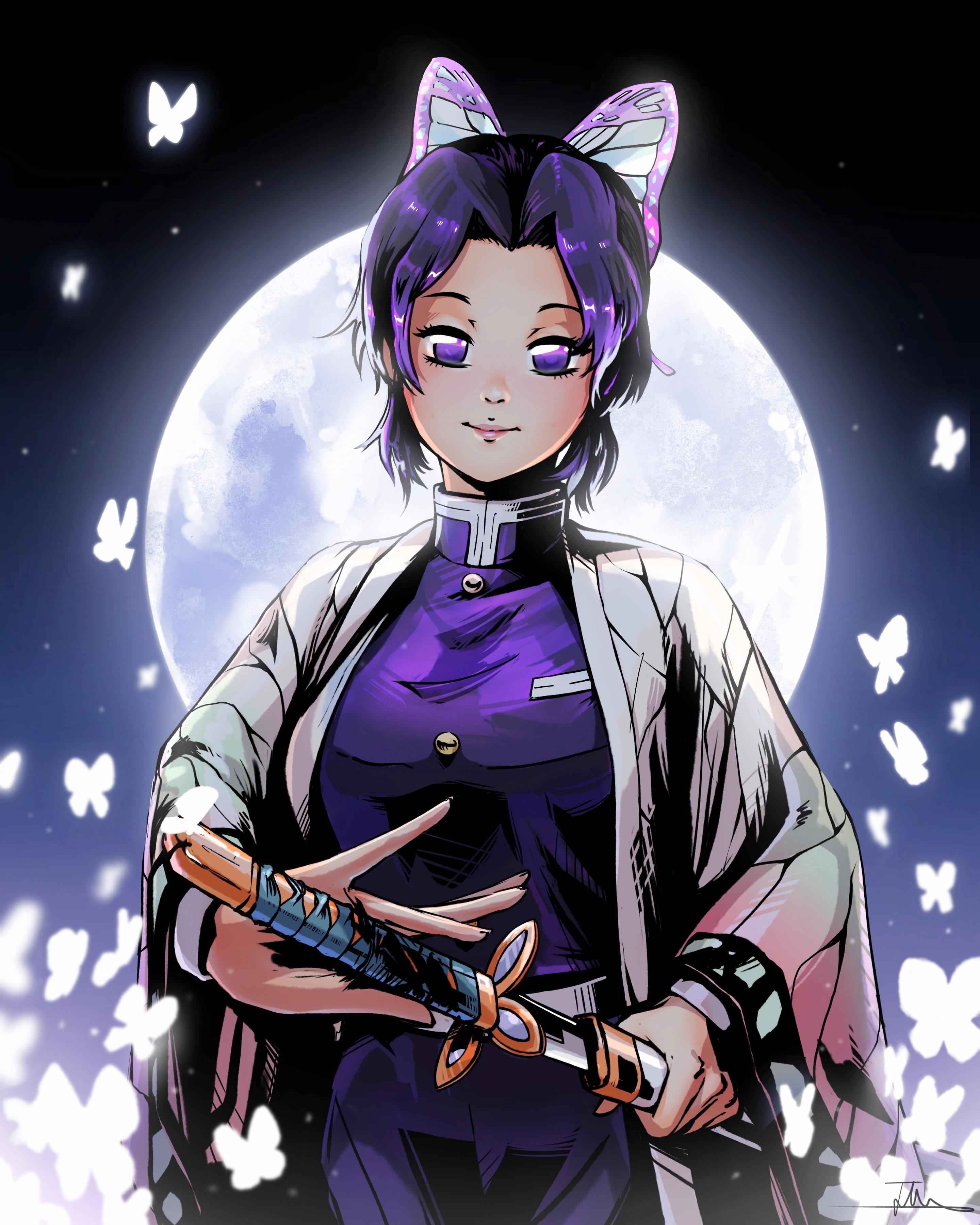 (OC) Moonlit Shinobu fanart! (insta @jeffuwnag) | Scrolller