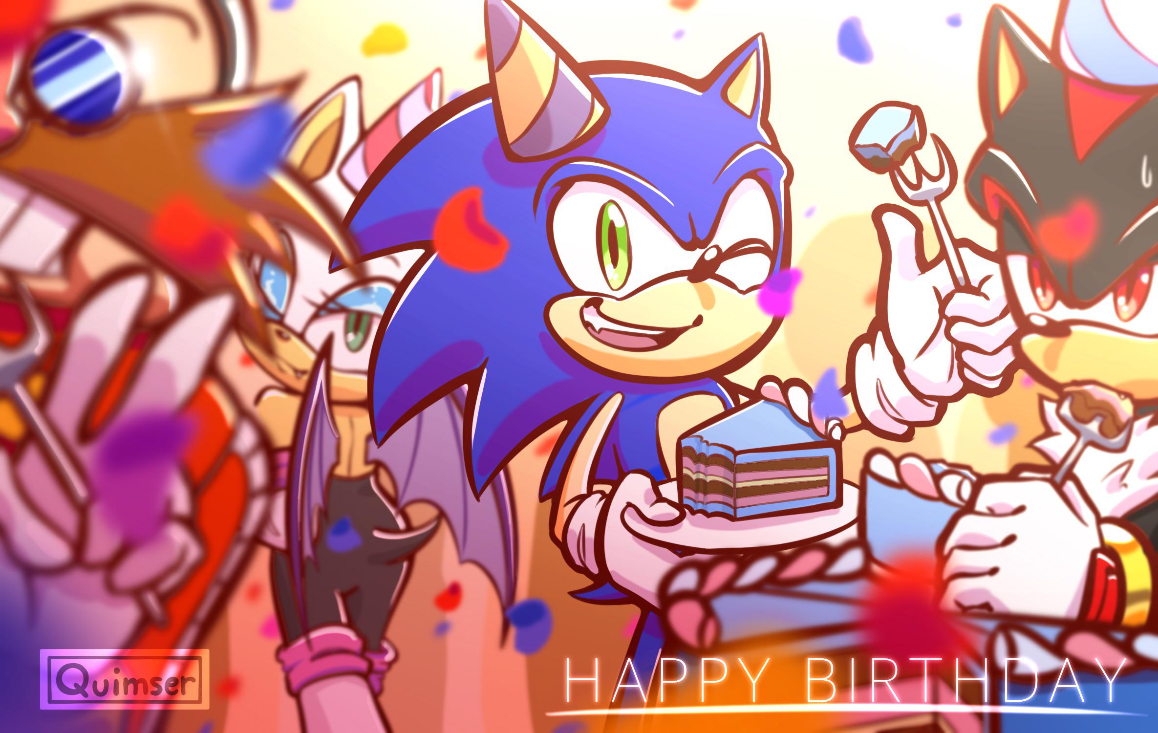 [oc] something for sonic and eggman’s 30th and and rouge and shadow’s 20th | Scrolller