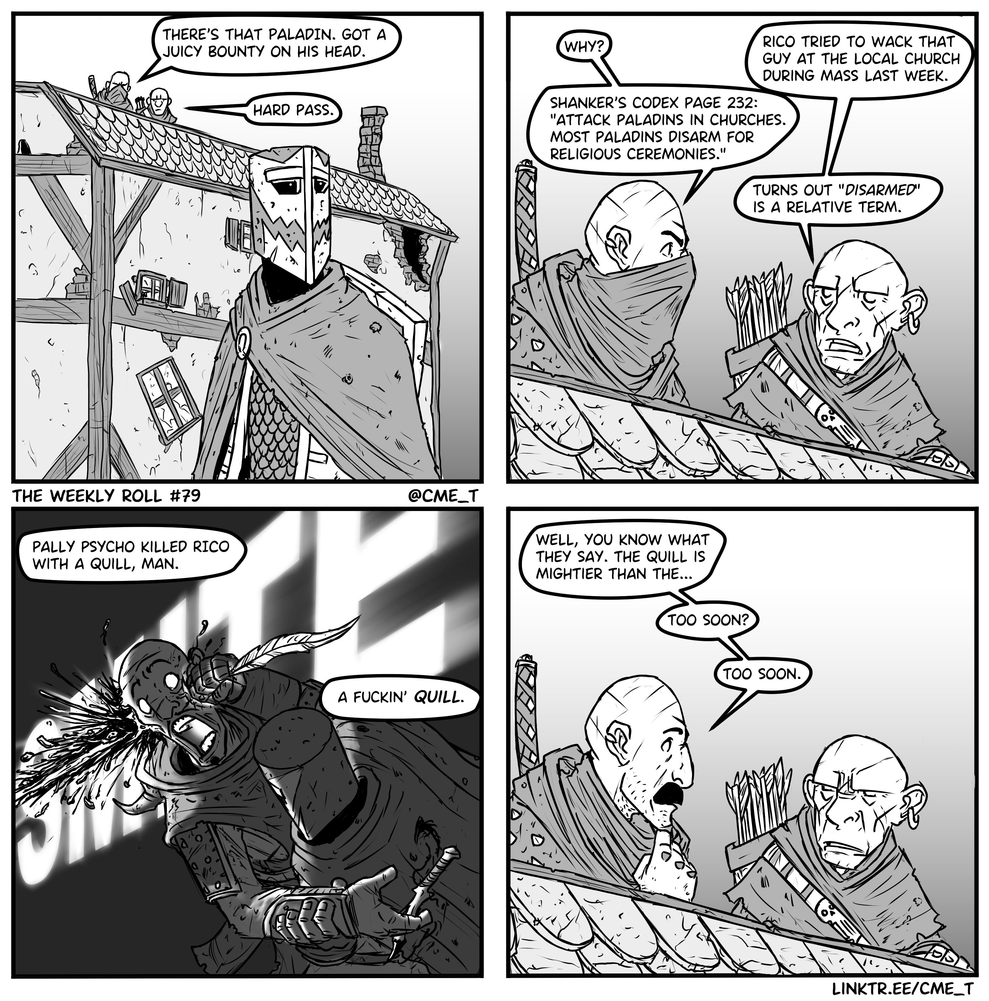 [Art][OC] The Weekly Roll Ch. 79. "A Paladin of focus." | Scrolller