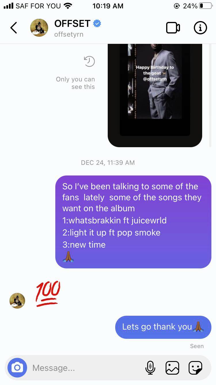 Offset kinda confirmed sumn to me | Scrolller