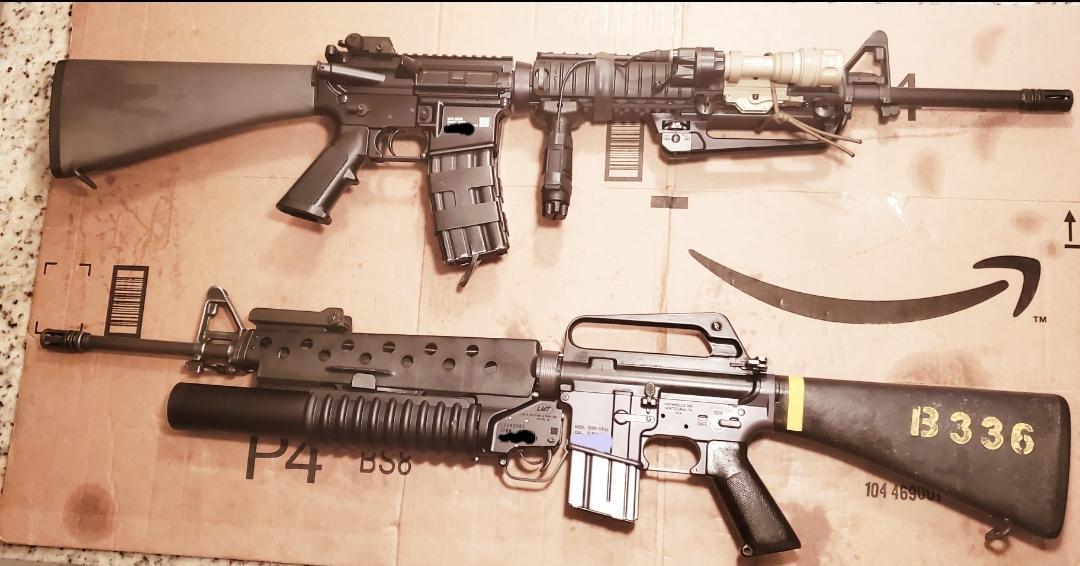 OIF - FN M16 - Clone. And Late Vietnam Era - Colt M16A1 M203. Clone wars. Who wore it better ...