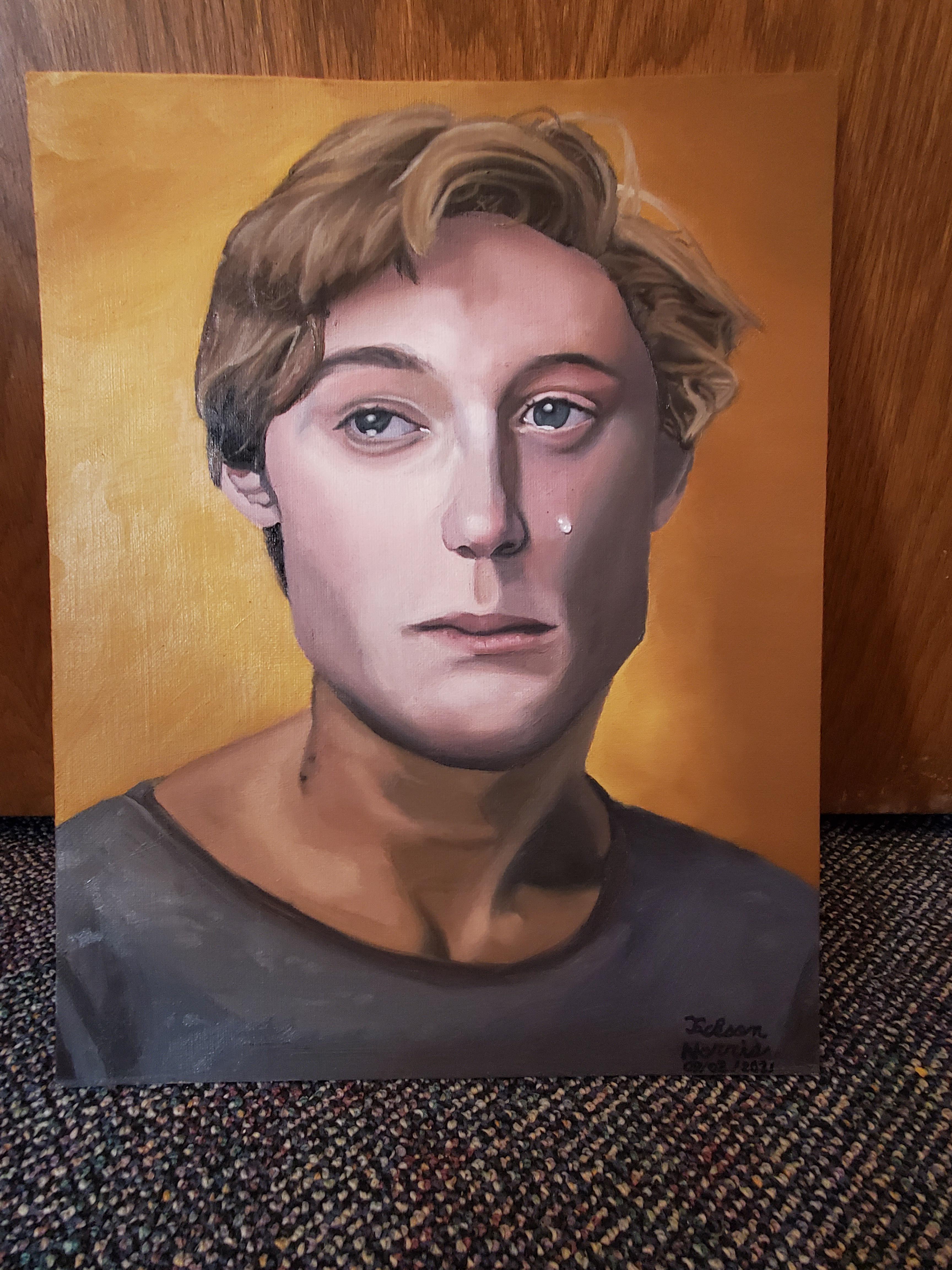Oil painting of a sad man | Scrolller