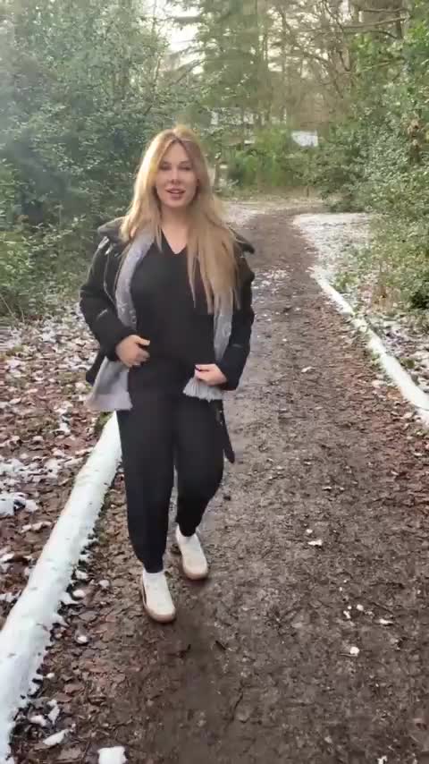 Okay so this didn’t go to plan... I got caught flashing in the woods. oops! 🙈 [GIF] | Scrolller