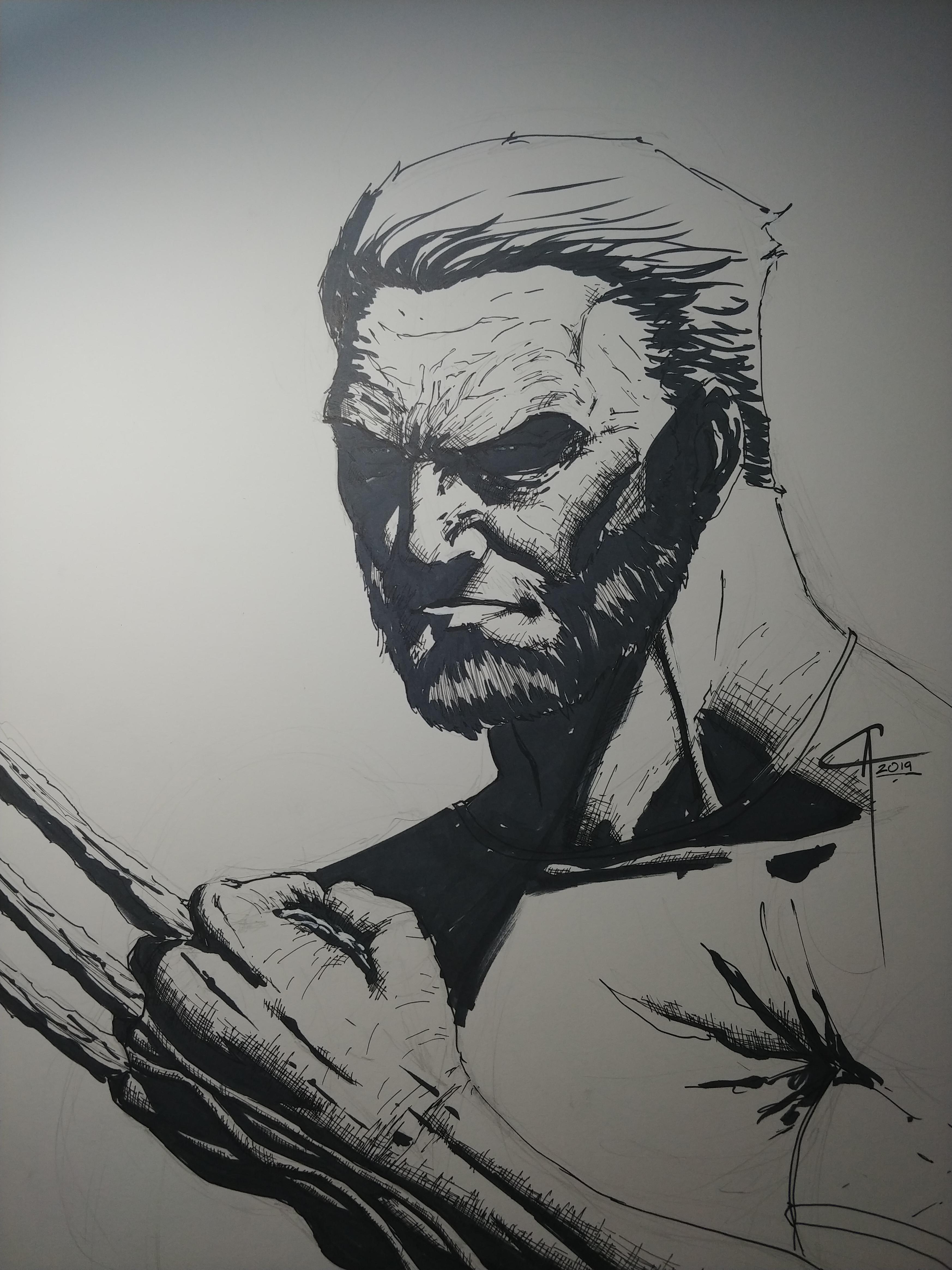 Old man logan sketch. | Scrolller