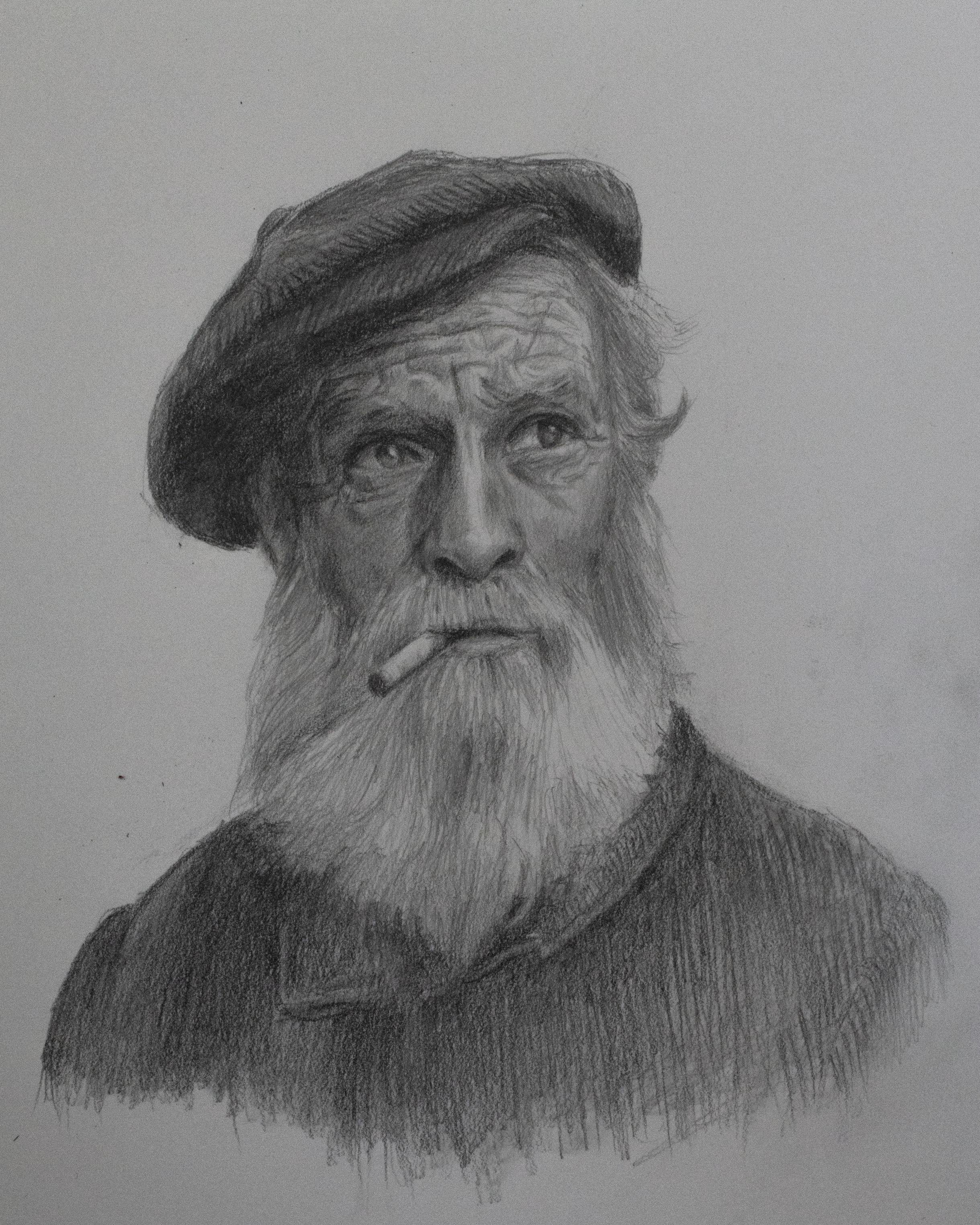 Old man, Me, Graphite, 2021 | Scrolller