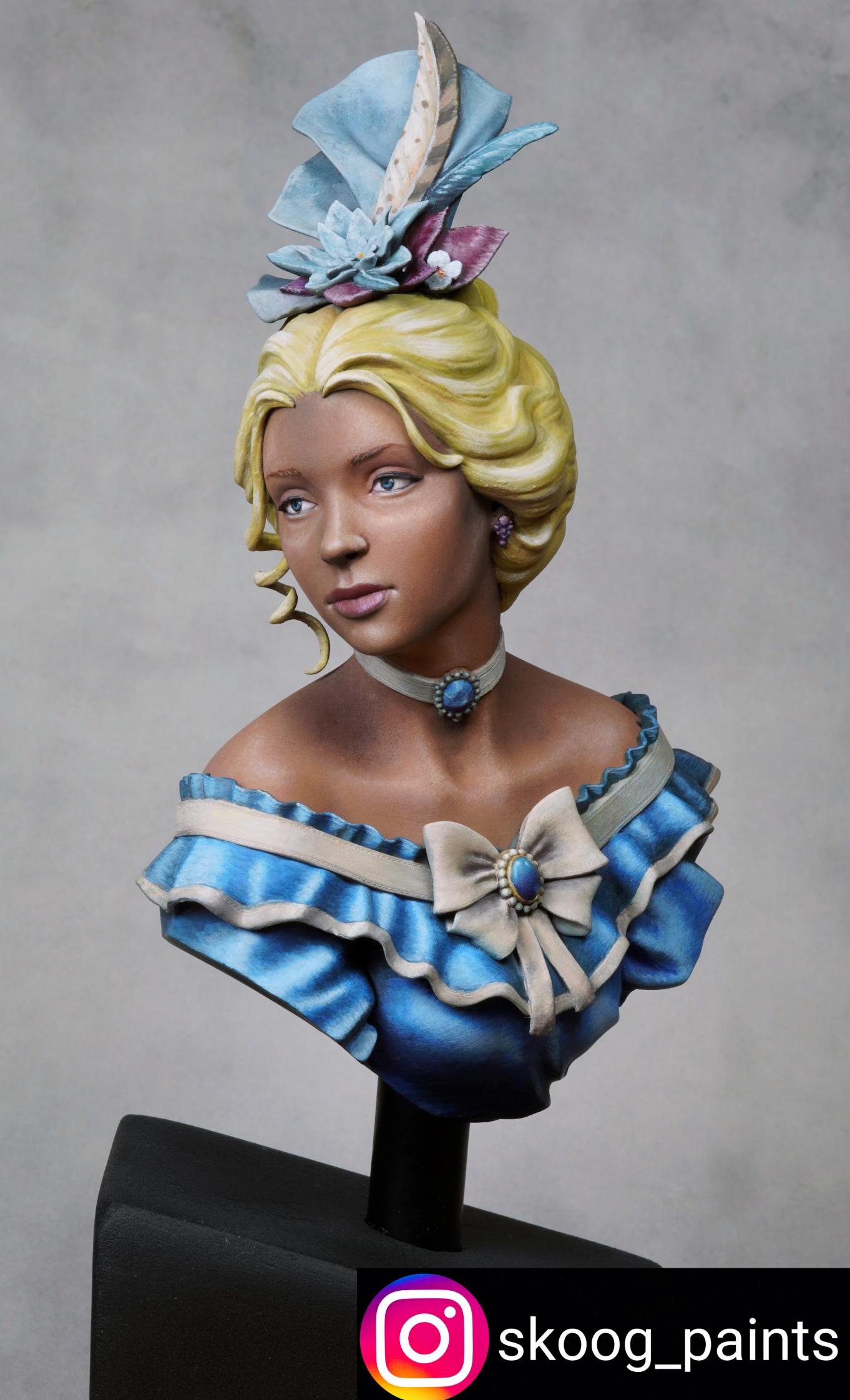 Olivia, me, acrylics on 3D print, 2021 | Scrolller