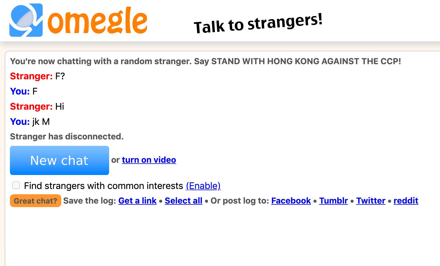 Omegle in a nutshell | Scrolller