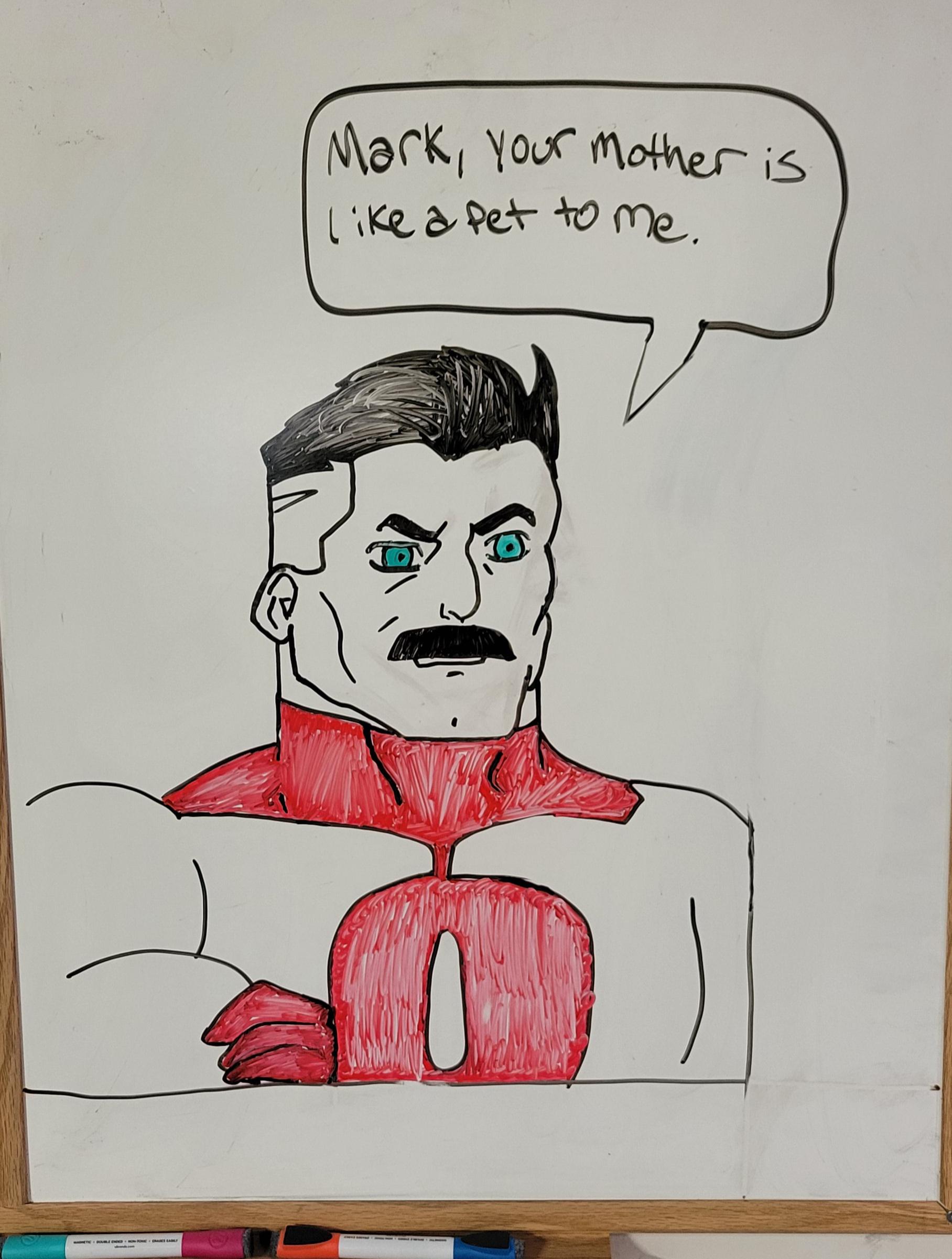 Omni Man whiteboard edition | Scrolller