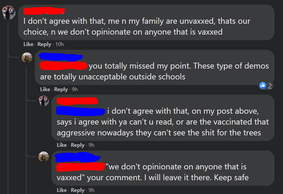 On a post about an anti-vaxxer preaching outside a school with a megaphone | Scrolller