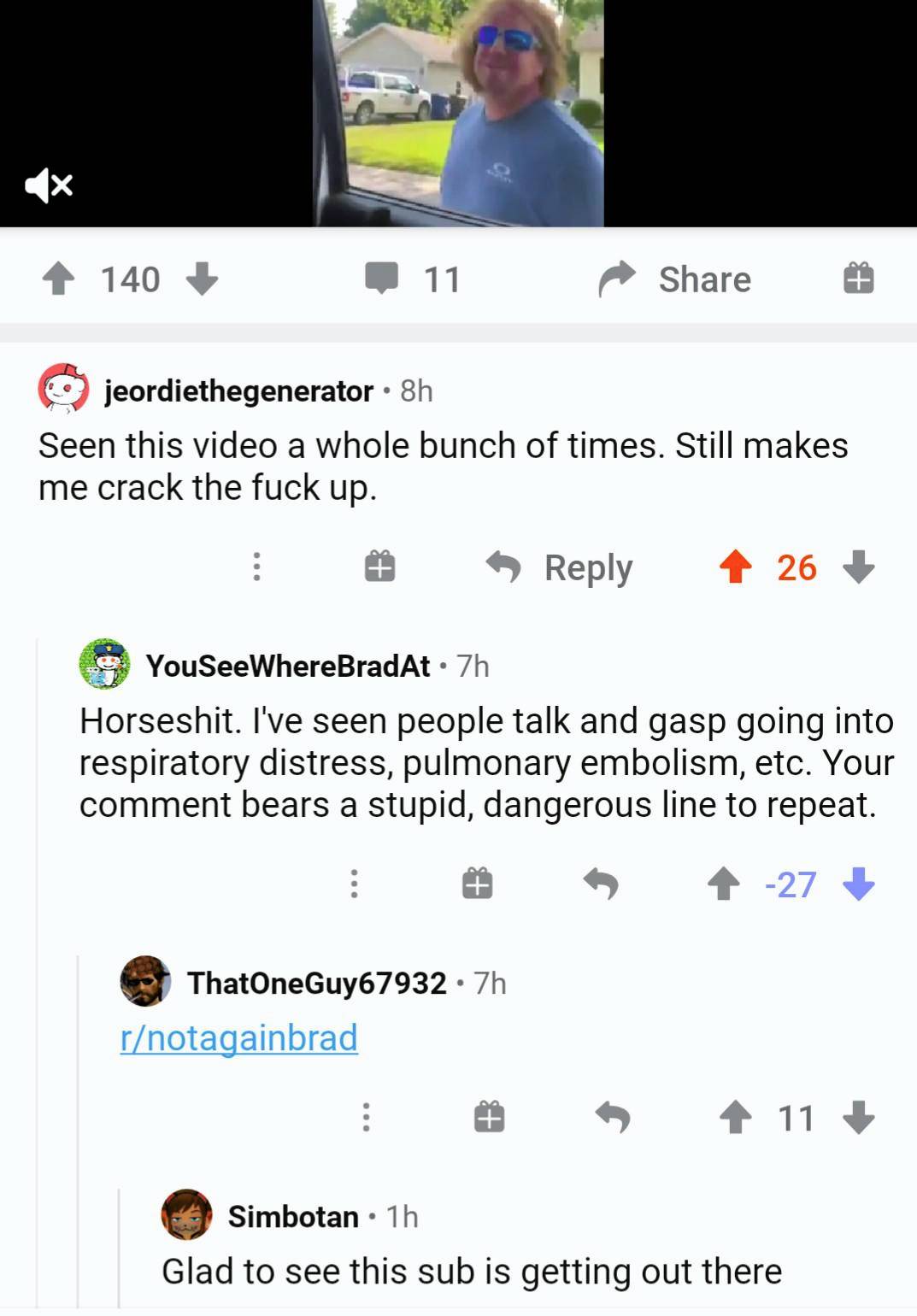 On a video about road rage - my first sighting of Brad in the wild | Scrolller