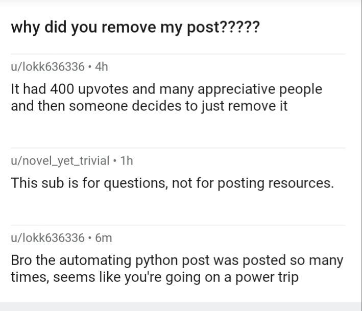 On R Learnpython A Mod Decides To Remove My Post Of Resources Of Popular Programming Books That