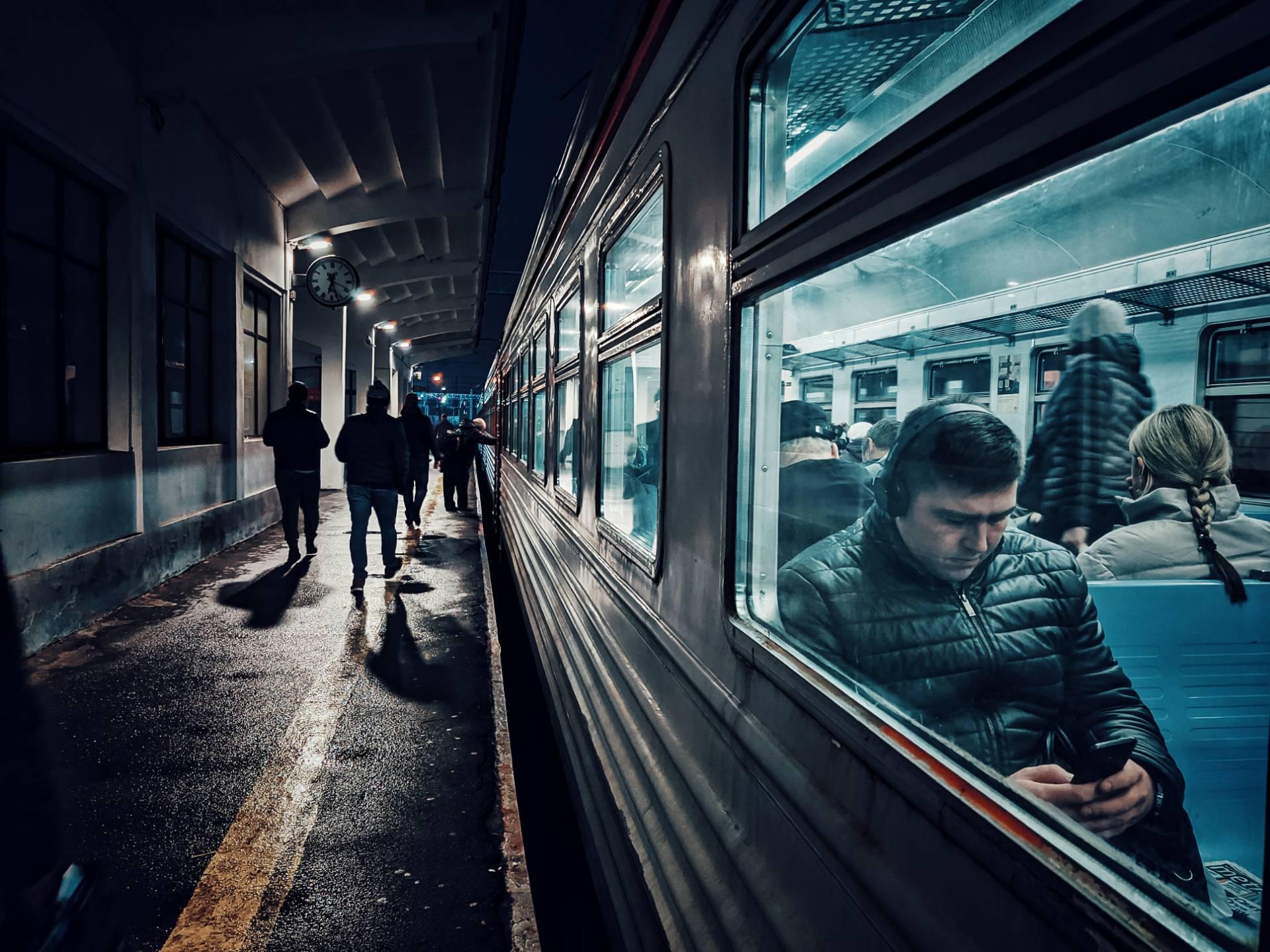 On the evening railway station | Scrolller