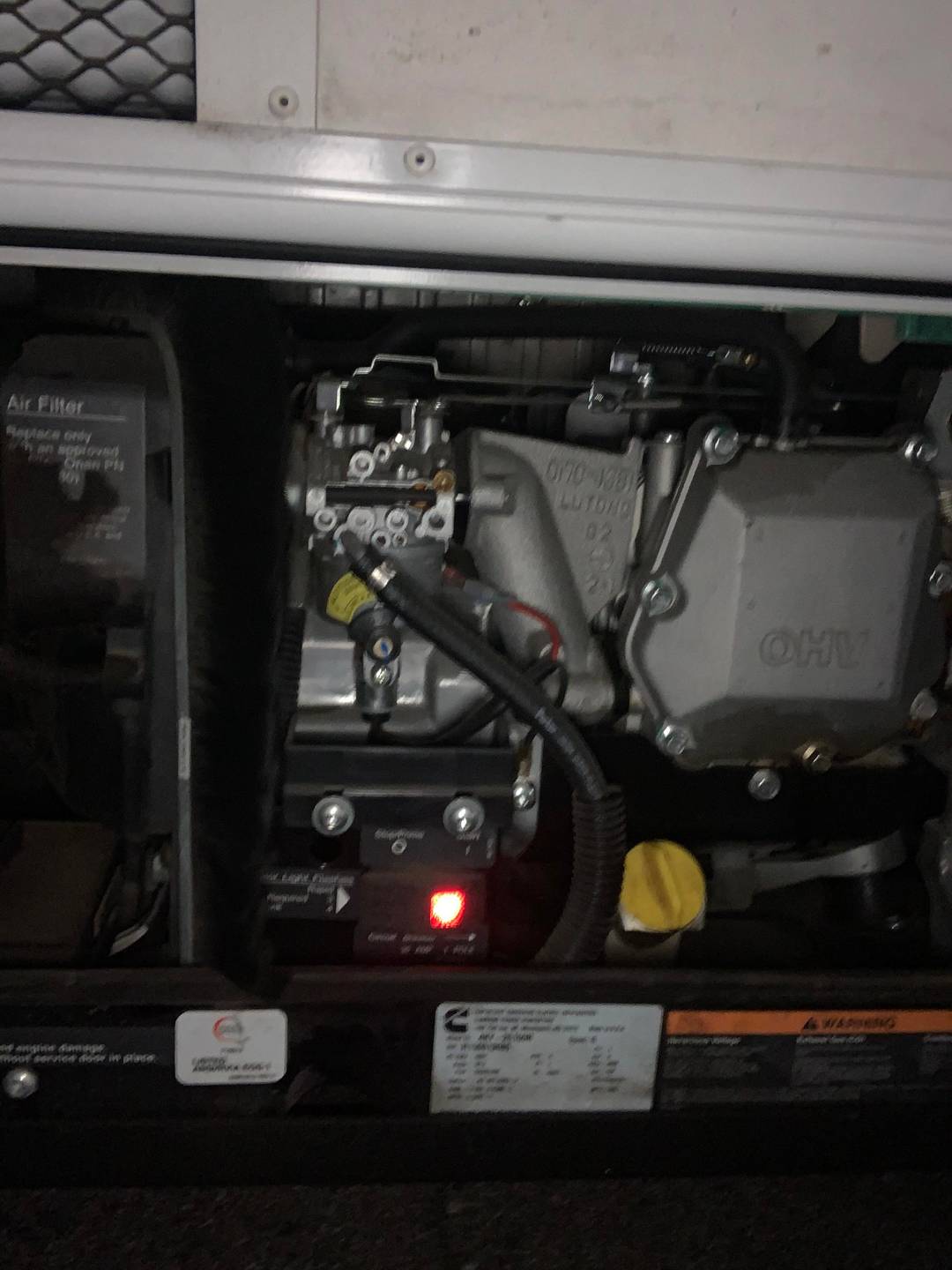 Onan generator has solid red light. is this normal? | Scrolller