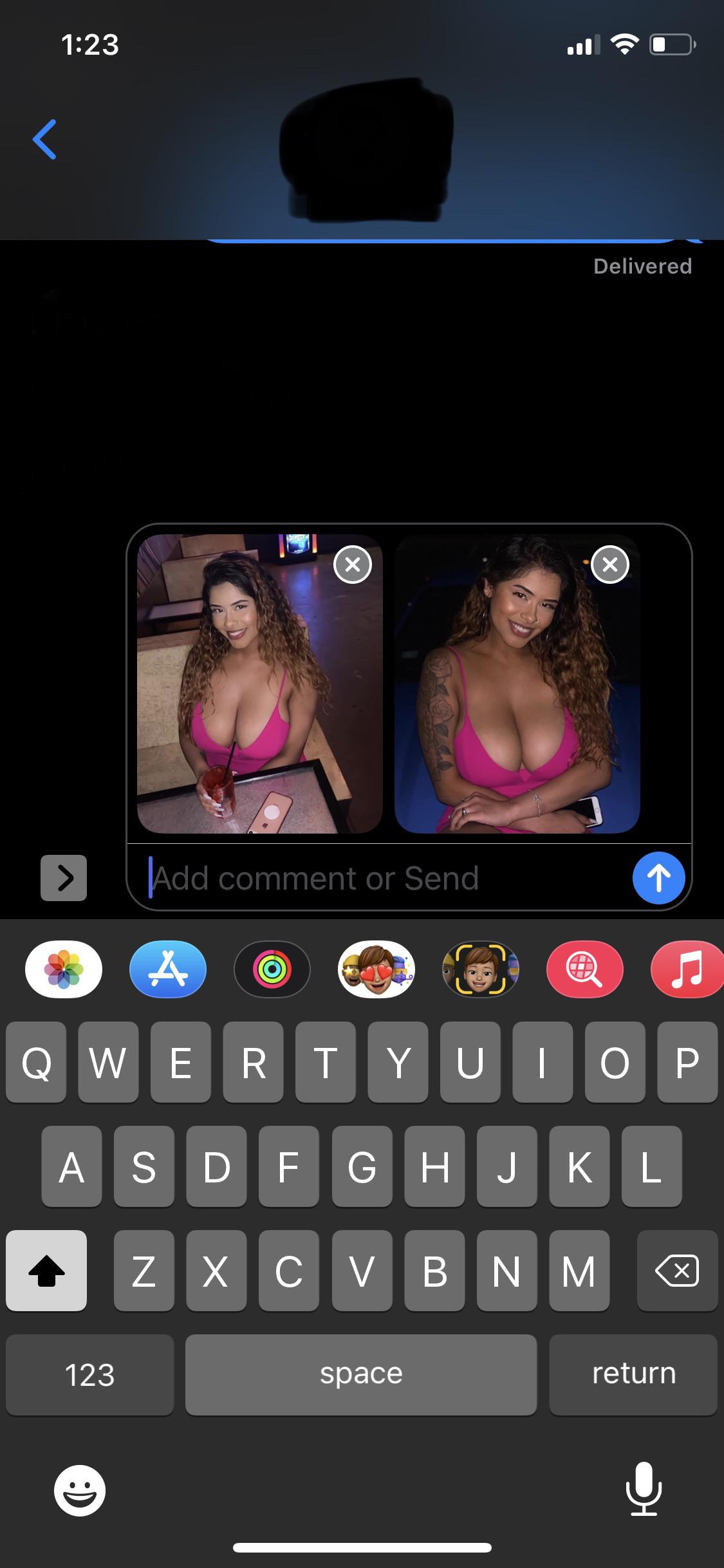 One click away from sending her pics to my bully | Scrolller