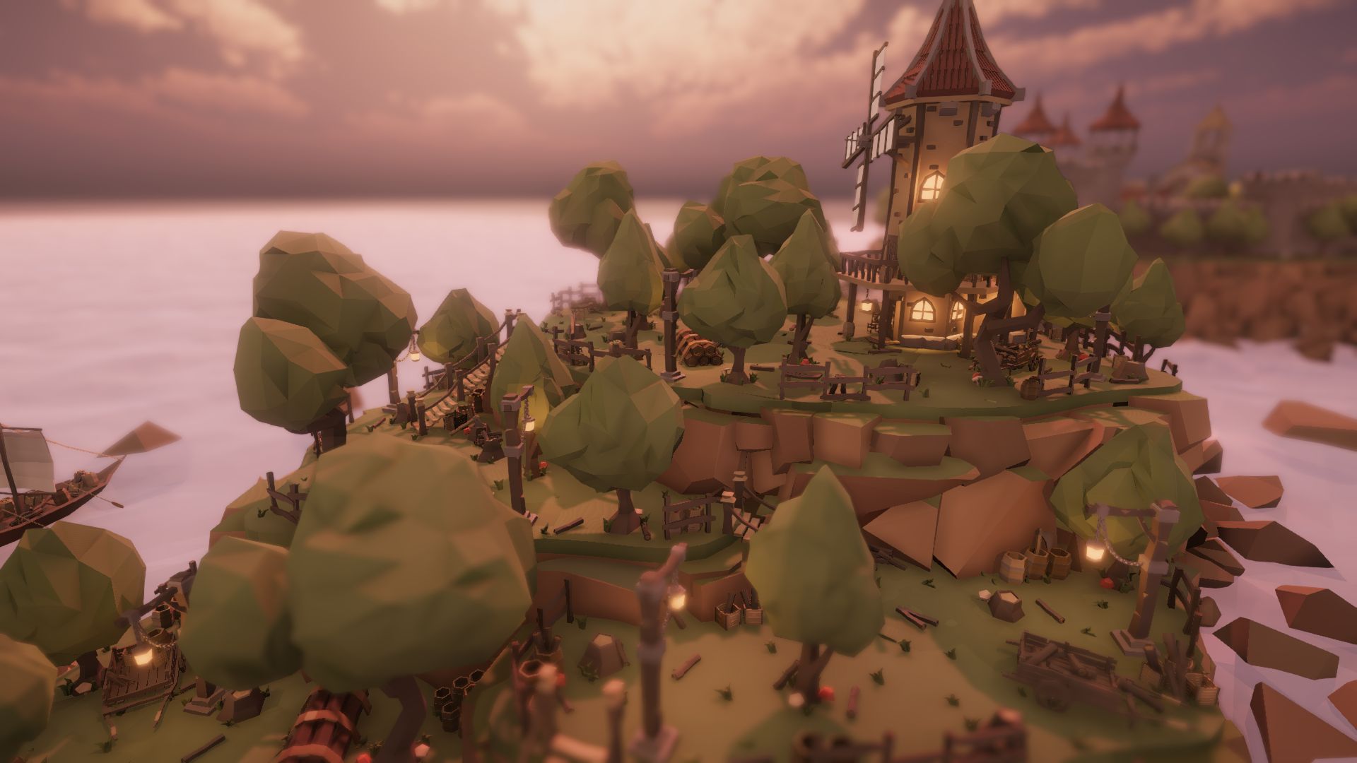 One of the first shots of my low poly asset pack in-engine! | Scrolller