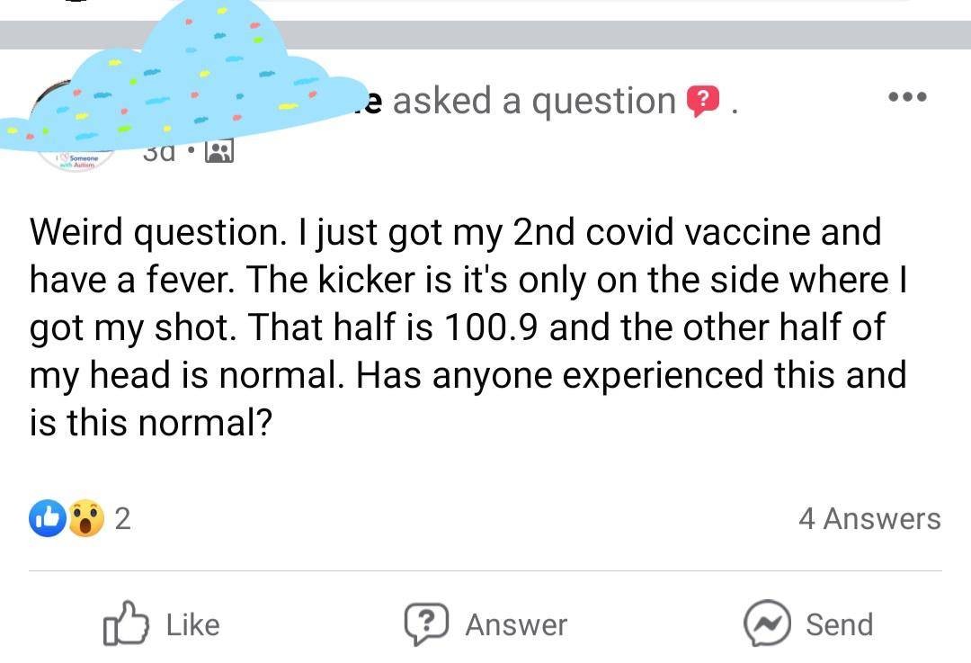 Only half their body has a fever... | Scrolller