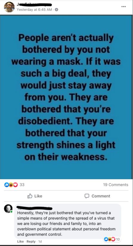 Ooh yes, maskless equals freedom. | Scrolller