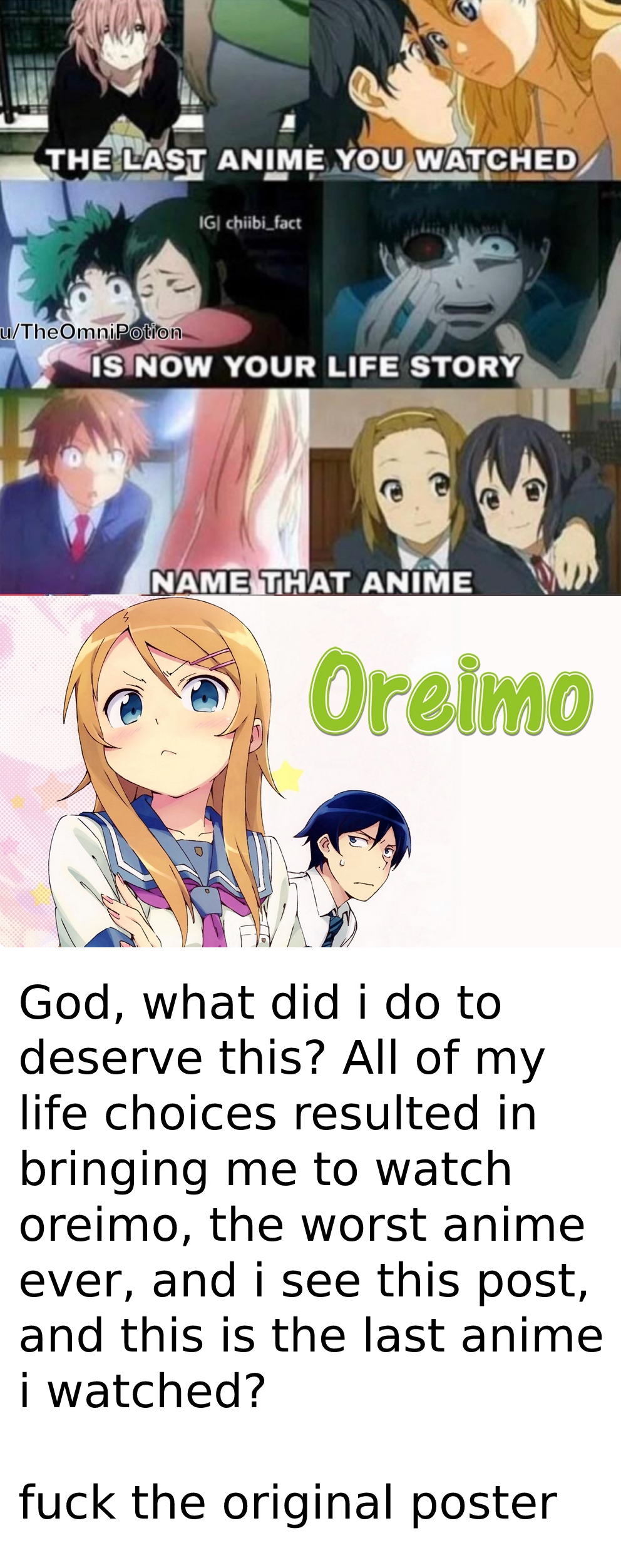 Oreimo sucks. | Scrolller