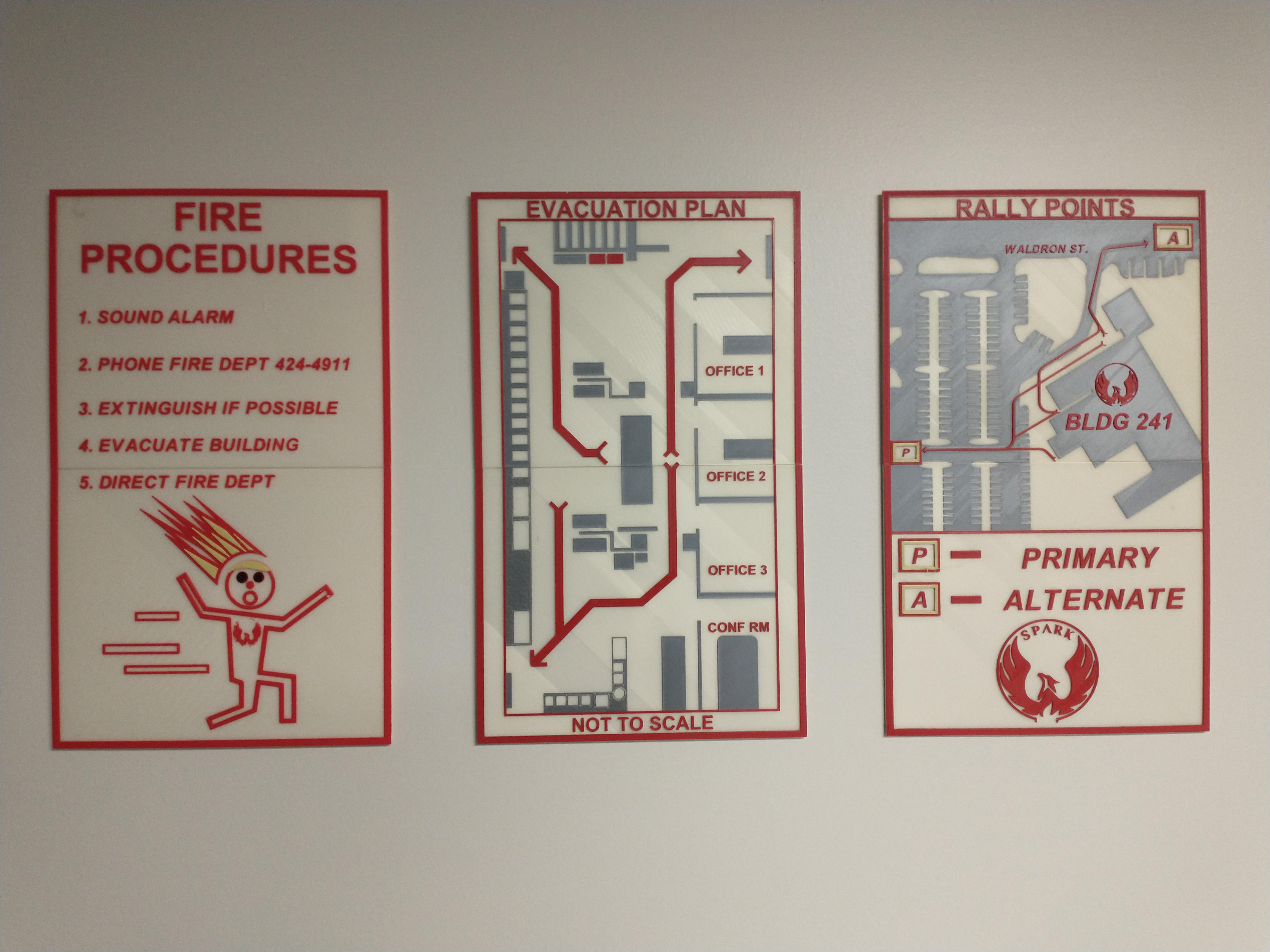 Our 3D printing lab needed fire evacuation signage | Scrolller Our 3D printing lab needed fire evacuation signage | Scrolller