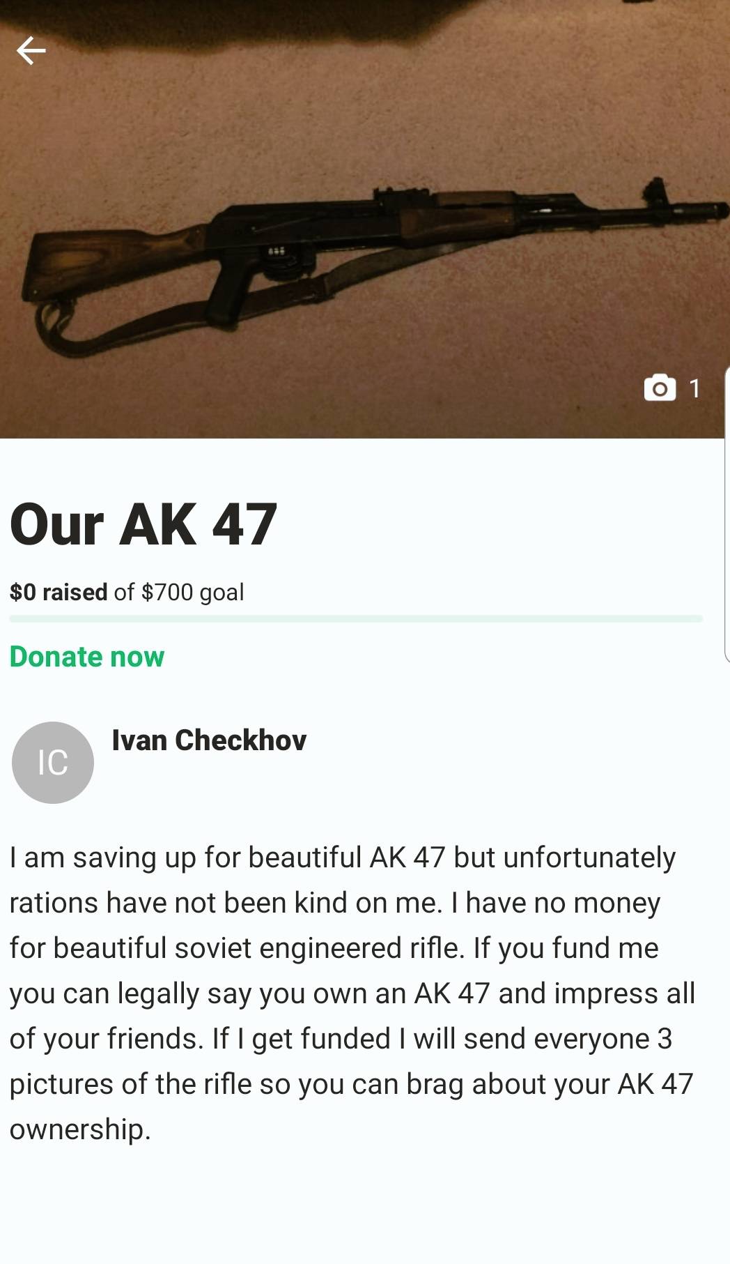 Our AK 47 | Scrolller