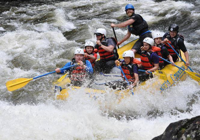 Our Troop went white water rafting in North Country, Maine, on the Kennabac River. Definitely my ...