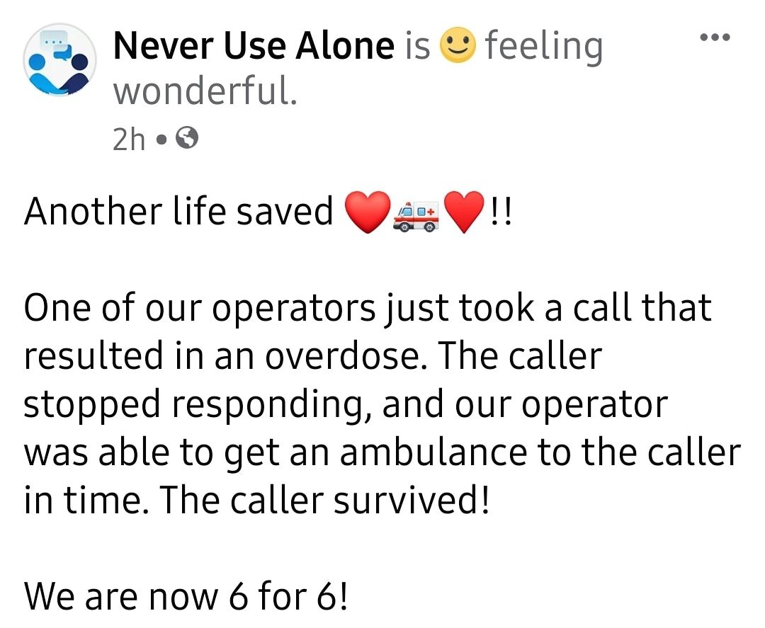 Overdose Prevention Lines WORK! | Scrolller