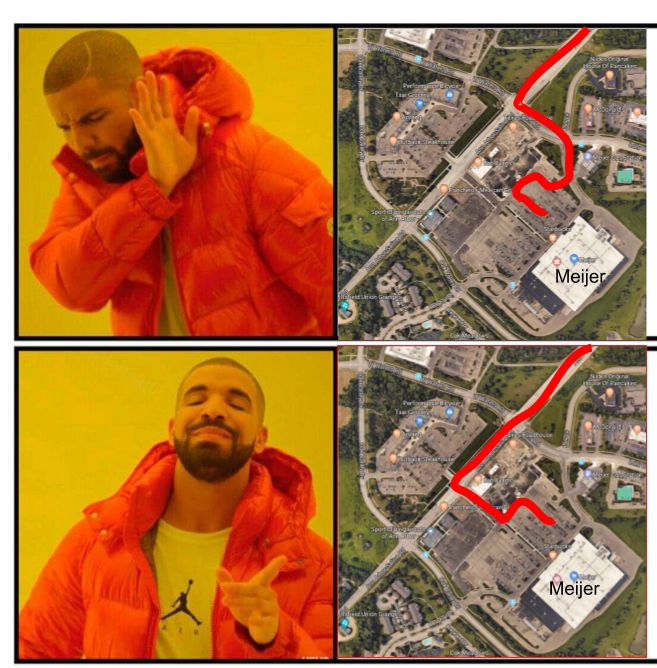 overly specific meme on parking at the meijer on ann arbor saline road | Scrolller