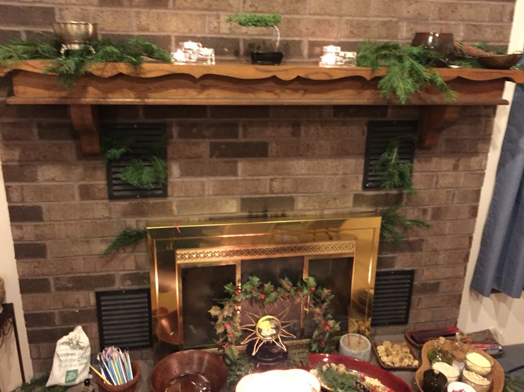 Ozarks Druid Grove Hearth setup for Yule Ritual | Scrolller