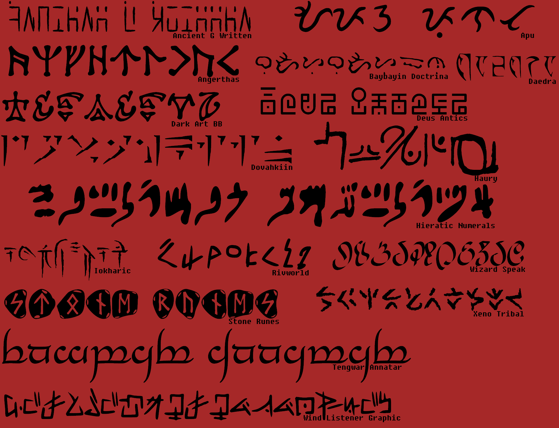 PART 2 : List of fonts/symbols for your fantasy world. | Scrolller