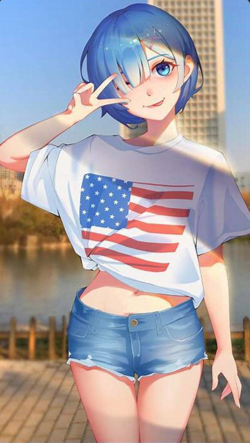 Patriotic Girlfriend Scrolller