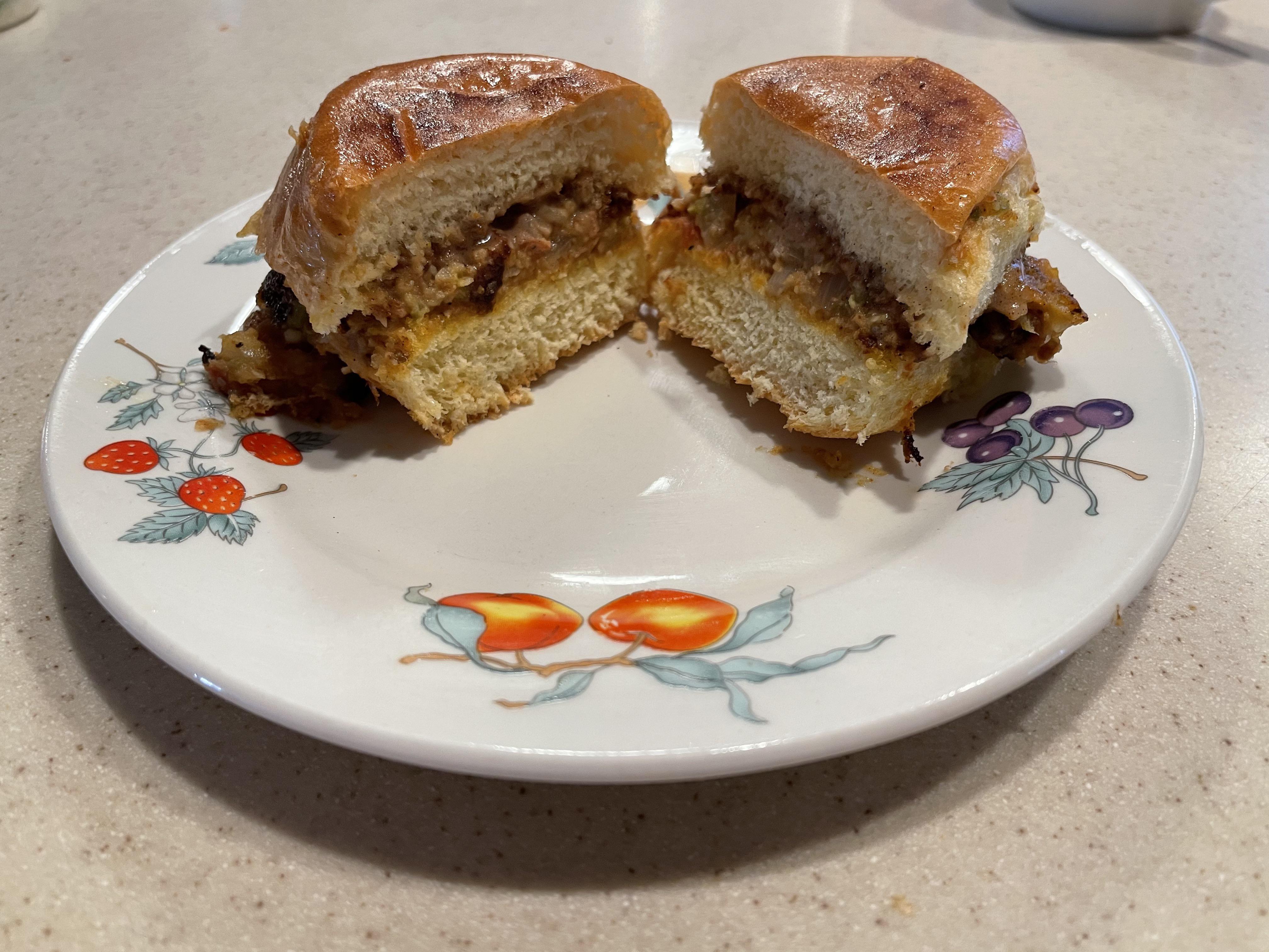 Pav Bhaji on brioche bun with tamarind mayonnaise | Scrolller