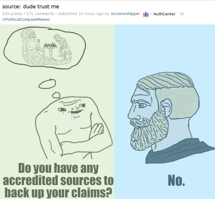 PCM takes pride in unsourced arguments. | Scrolller