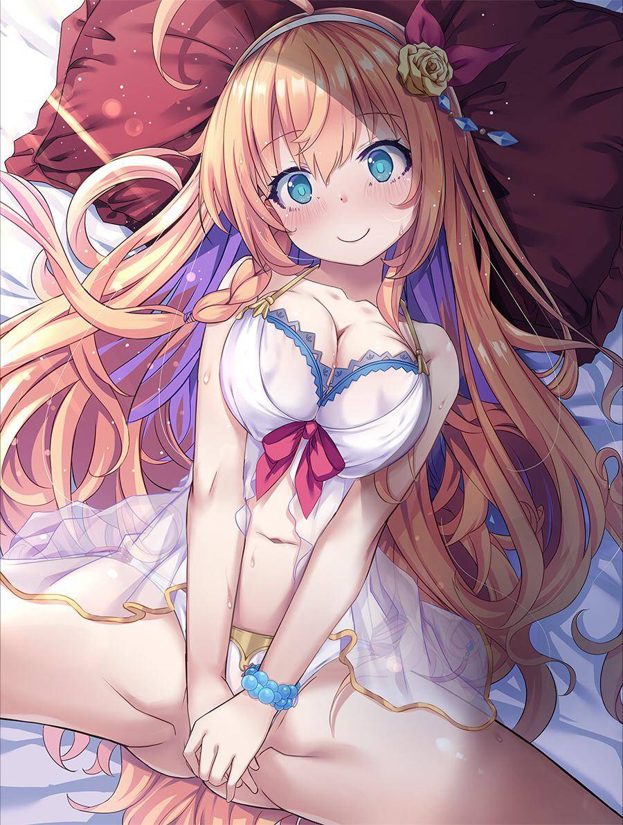 Pecorine brought to bed in her swimsuit | Scrolller