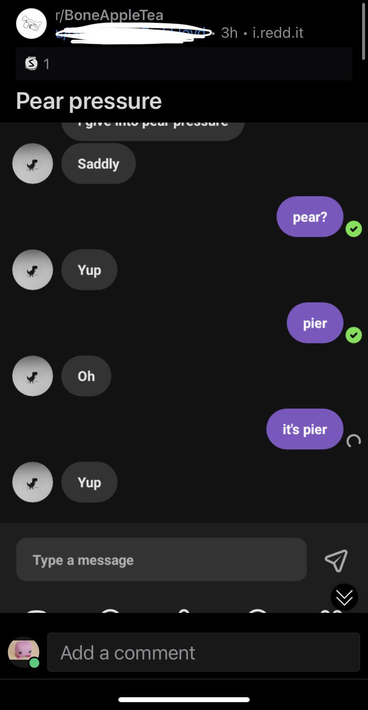 Peer, it’s peer | Scrolller