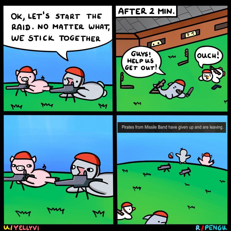 Pengu in Rimworld - Raiders' logic | Scrolller