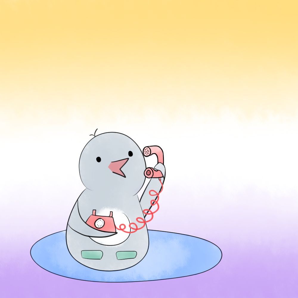 Pengu's on the phone | Scrolller