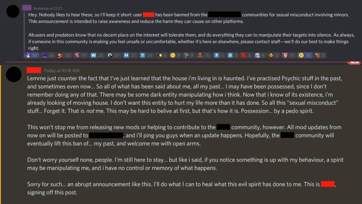 Person was accused of being a creep towards children, only response they have is that they were ...